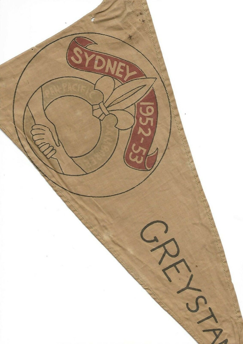 BOYS SCOUTS flag pennant of the JUBILEE Pan Pacific 1952 Sydney ...